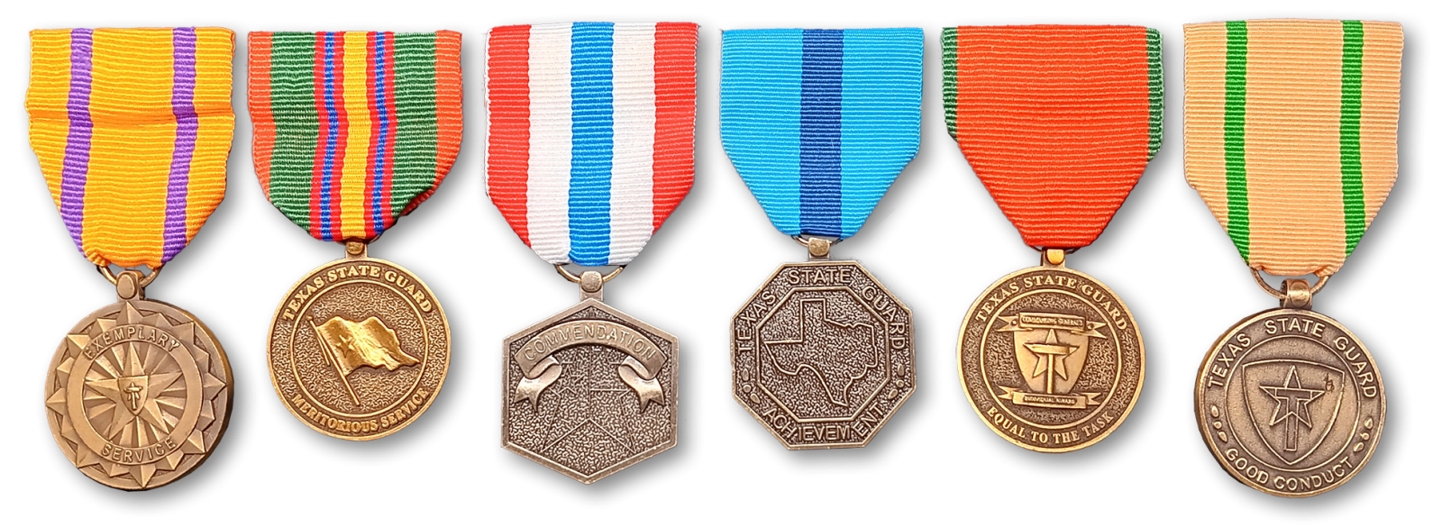 Texas State Guard Awards - UltraThin Ribbons & Medals
