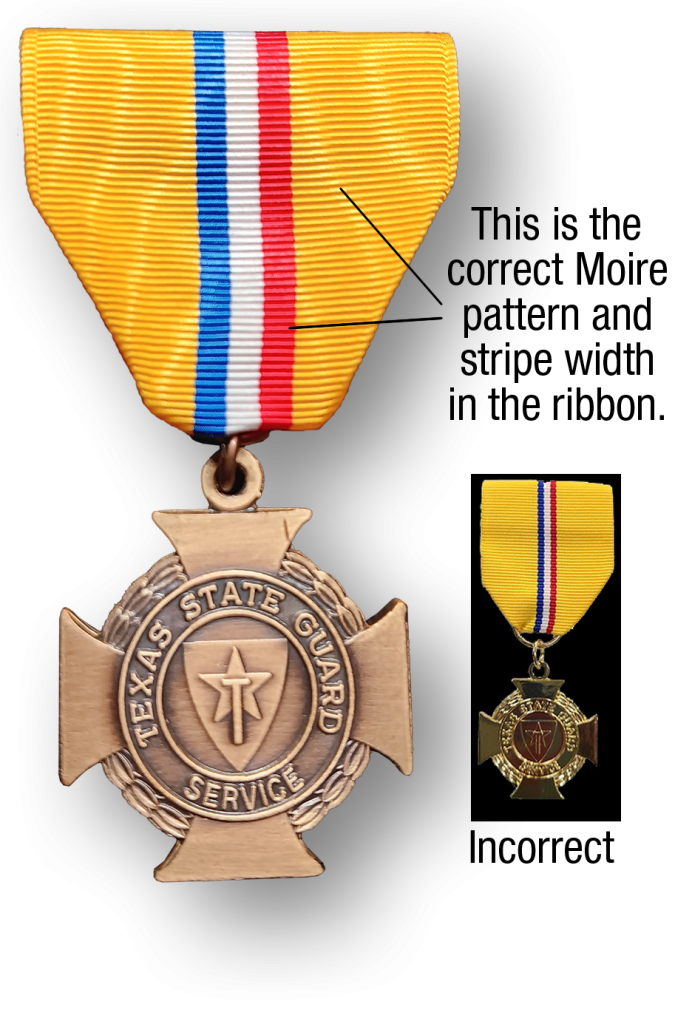 Texas State Guard Awards - UltraThin Ribbons & Medals