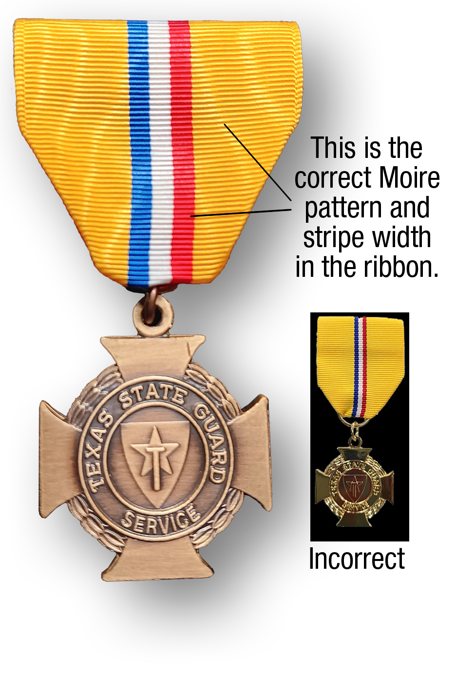 Texas State Guard Awards - UltraThin Ribbons & Medals